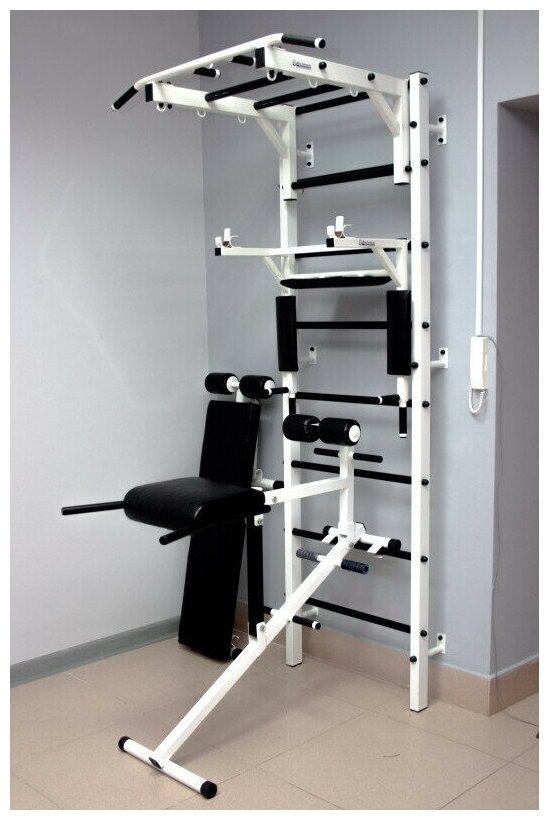 Шведская стенка для дома, дачи, квартиры с турником рукоход, гиперэкстензией и скамьёй