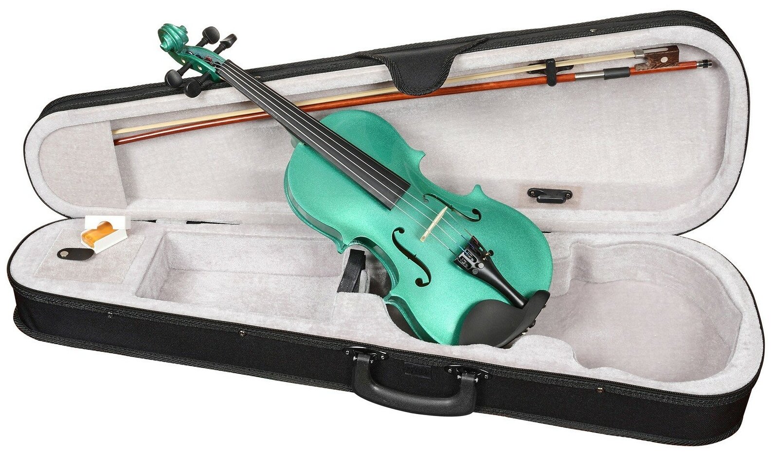 ANTONIO LAVAZZA VL-20 GR 1/2 - Скрипка размер 1/2, цвет - зелёный металлик (комплект - кейс + смычок + канифоль)