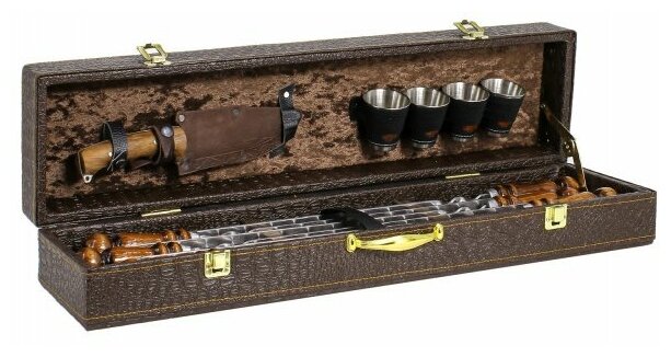 Шашлычный набор в подарочном кейсе