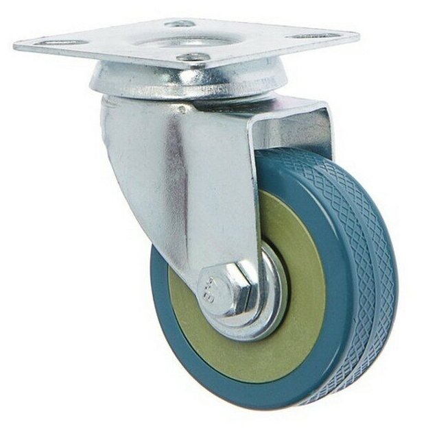 Промышленное прорезиненное колесо поворотное для мебели открытое, 50мм 4 шт.