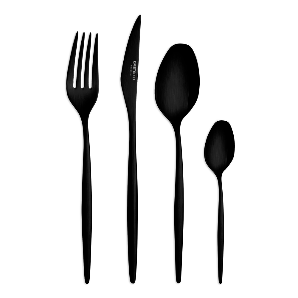 Набор столовых приборов на 6 персон, 24 предм, CRISTEMA Rabat арт. PEP-19300-24LEBLAC