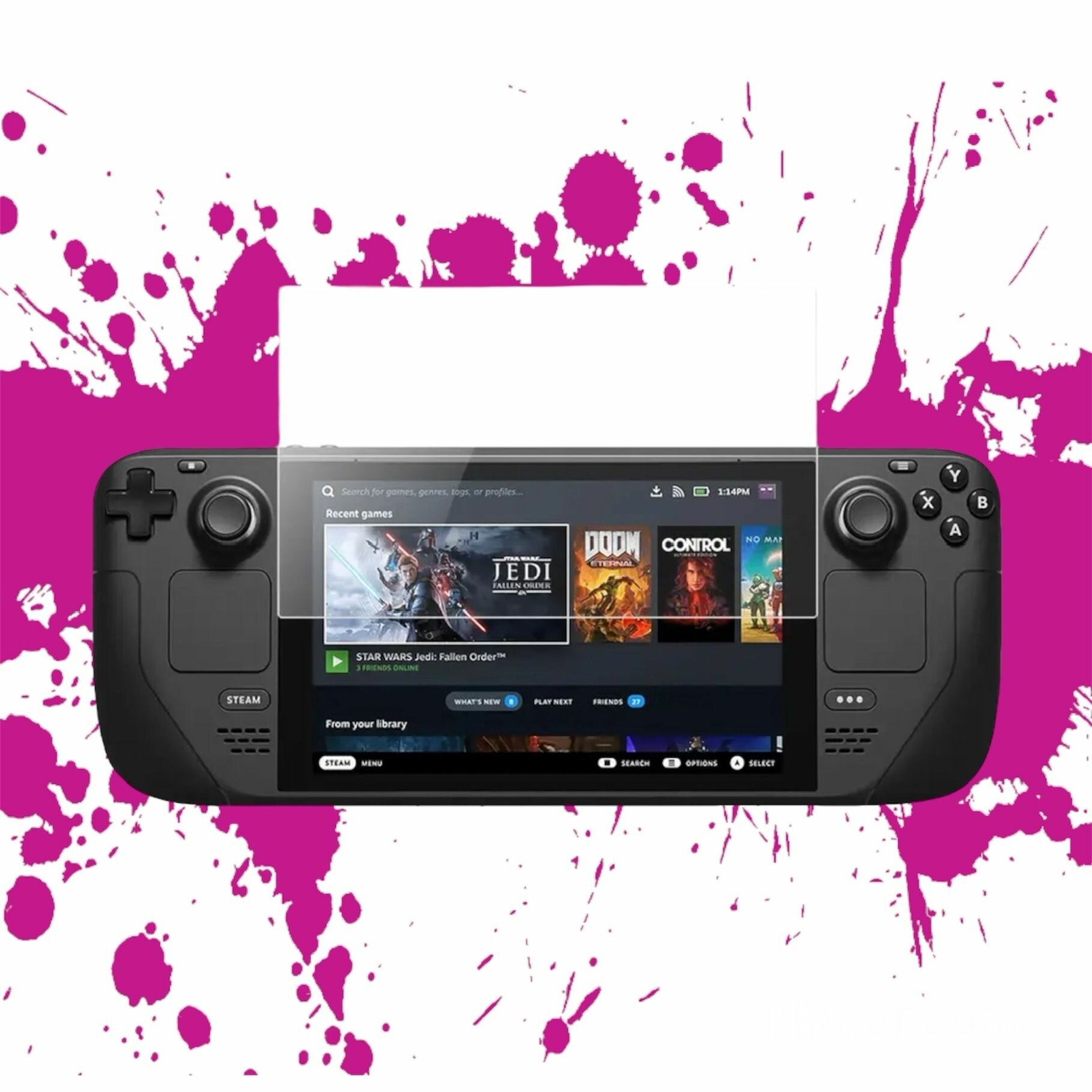 Защитное стекло для Steam Deck OLED / Защитное стекло на Стим Дек олед — фото 1
