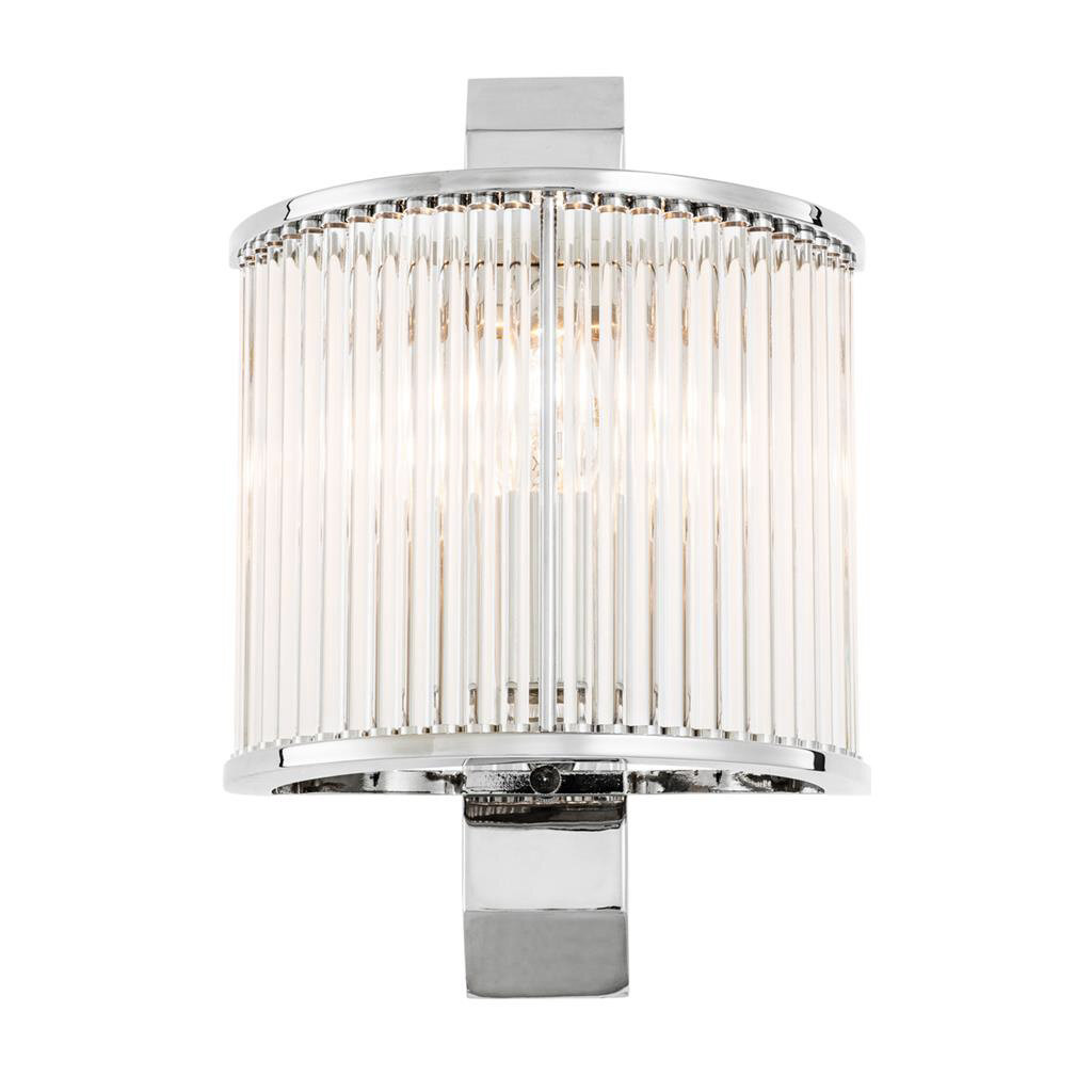 Настенный светильник Delight Collection Crystal bar KM0927W-1 chrome, Прозрачный, E14, 1 x 40 Вт.