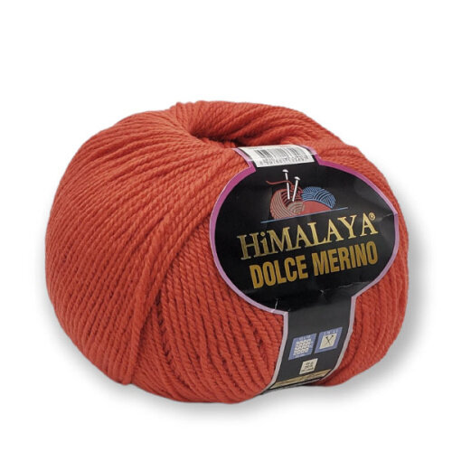 Пряжа HiMALAYA "DOLCE MERİNO" 50% Шерсть мериноса, 50% Микрофибра, 100гр/230м, (59412 Коралловый) 1 упаковка (10 мотков)