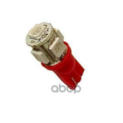 LEDO Лампа светодиодная W5W 5SMD красная 12V LEDO арт. 12966s5n1r