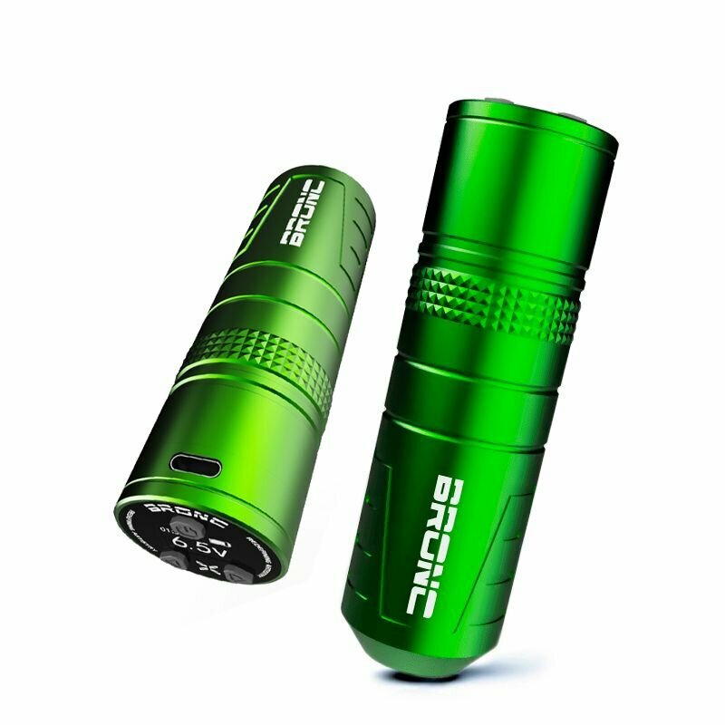 Беспроводная тату машинка ручка BRONC SHORT-X Wireless Pen Green
