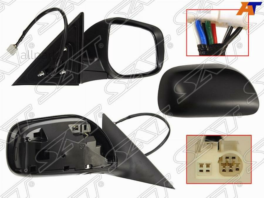 SAT ST-TYL5-940-1 Зеркало Toyota Camry (XV40) 06-09 (Справа/ Обогрев/ Складывание/ 7 контактов)