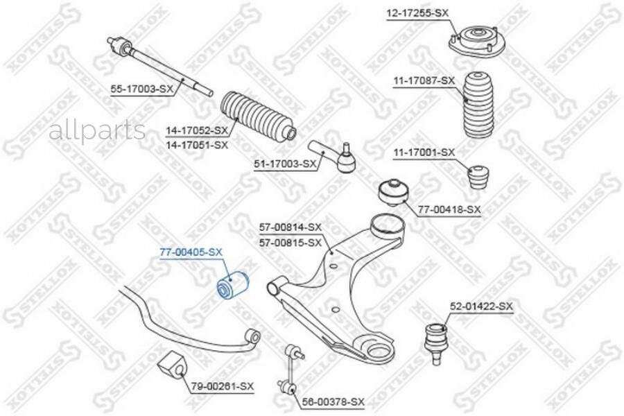 STELLOX 7700405SX сайлентблок перенего рычага перед!\ Subaru Legasy 04>