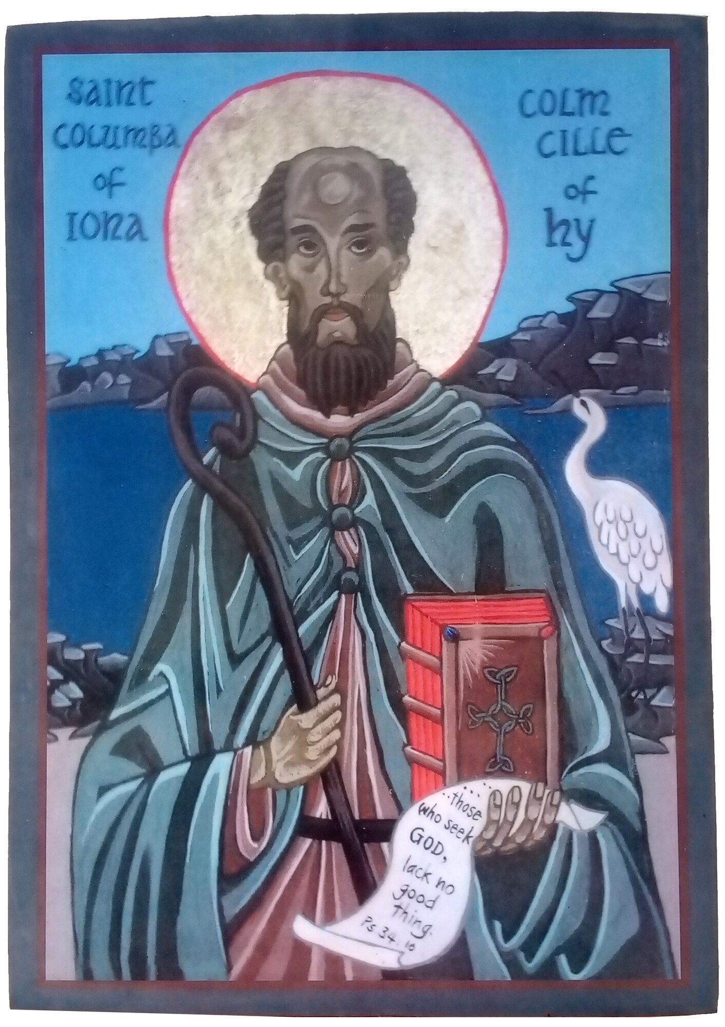 Преподобный Колумба, Ионский чудотворец - православная икона