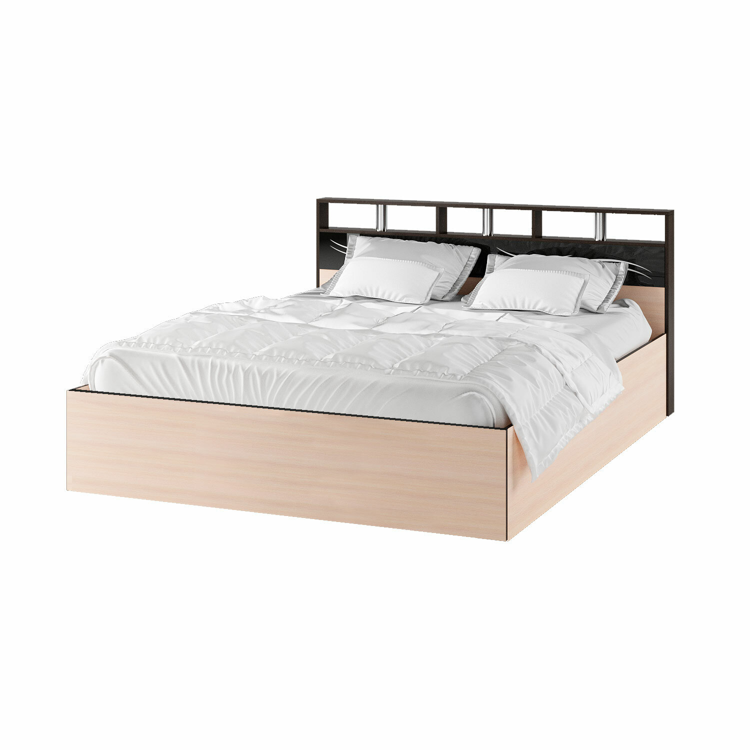 Эрика корпус кровати (1,6м) венге/дуб молочный