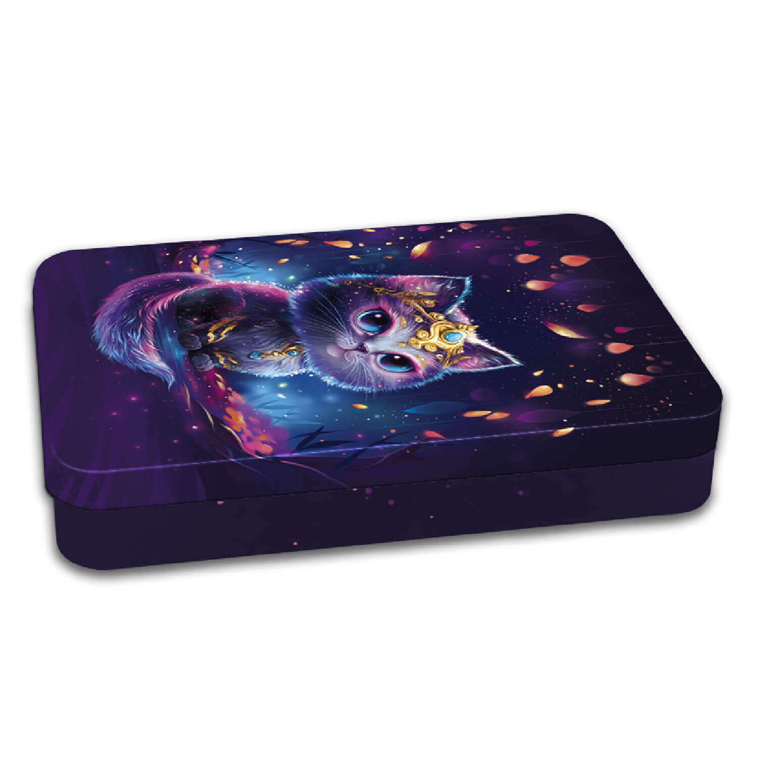 Школьный металлический пенал-органайзер "волшебный КОТ" от бренда "Феникс+"