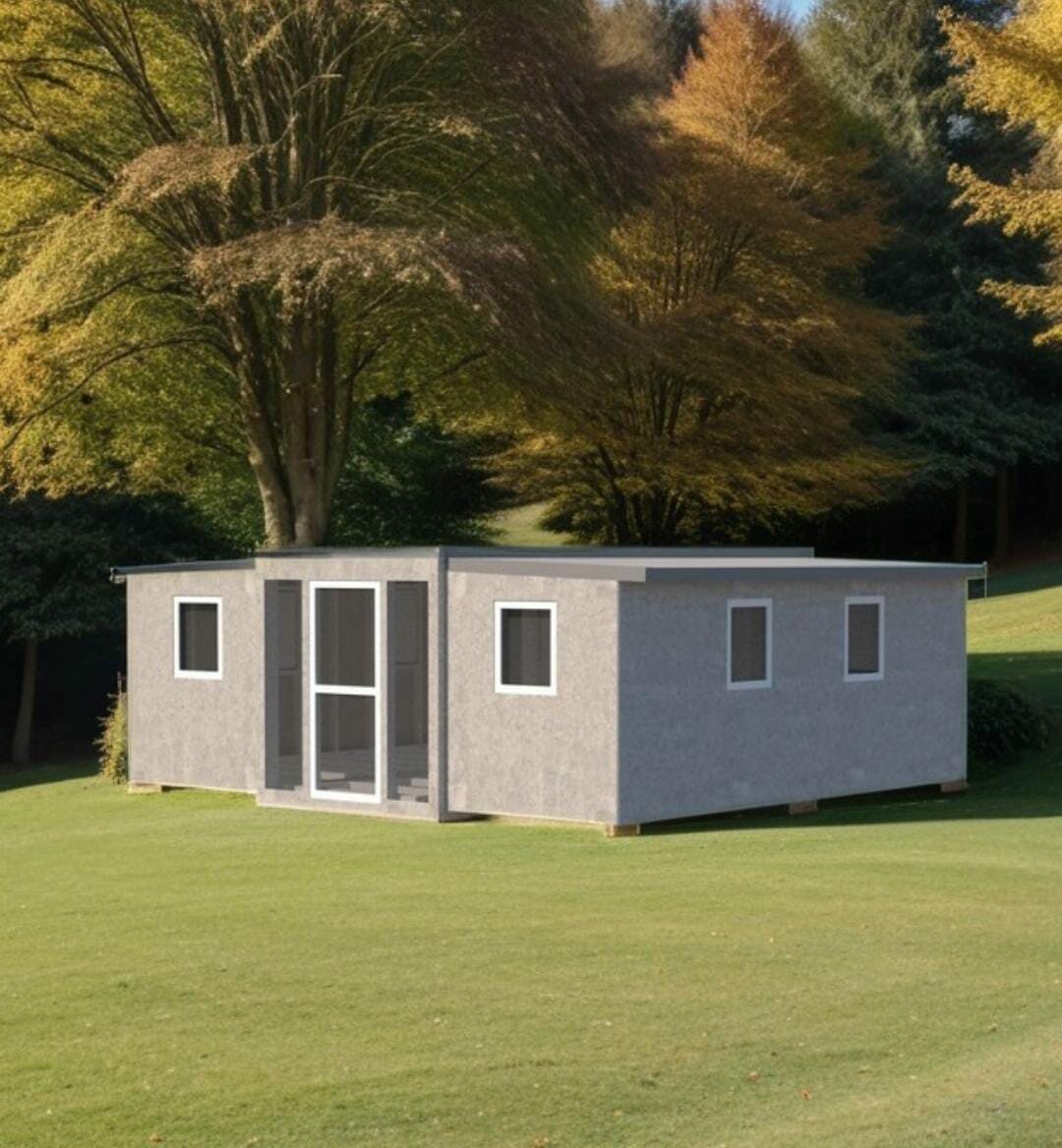 Модульный дом МК-28, 6х6х2,4 м, дерево, металл, утеплитель