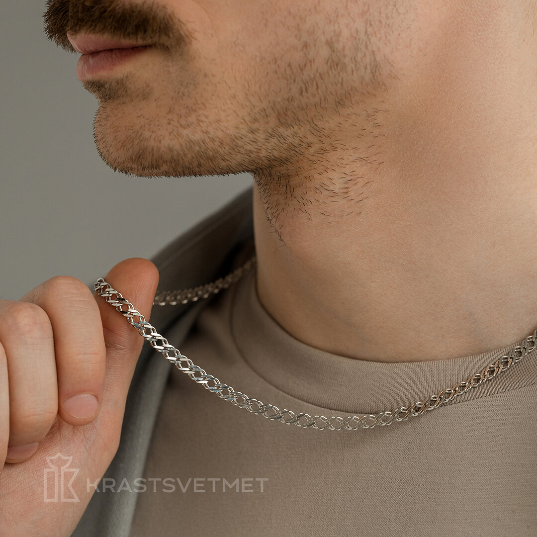 Цепь серебро, 925 проба, родирование