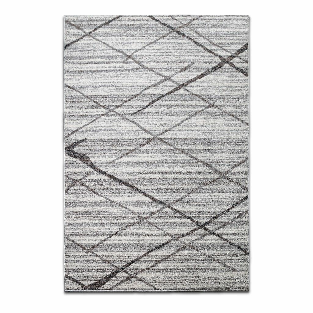 Ковер тканый из нити фризе светло-серый "Beenom 10121" 160х230 см