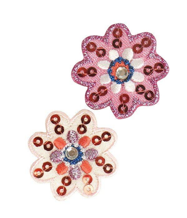 HKM 32897SET Термоаппликации "Цветок с пайетками", 8.5 х 5.0 см