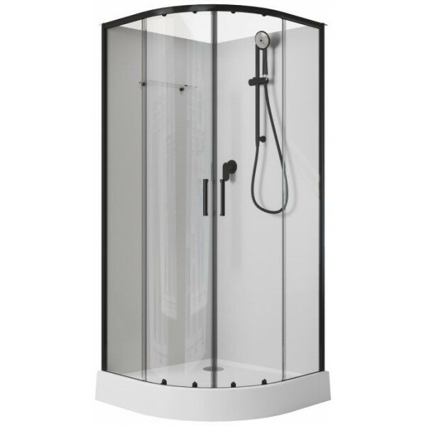 Душевая кабина Aquanet Passion EVO R black 90x90 набор 1