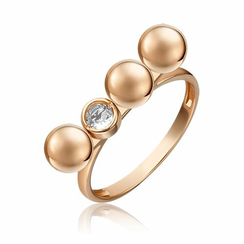 Кольцо, красное золото, 585 проба, топаз