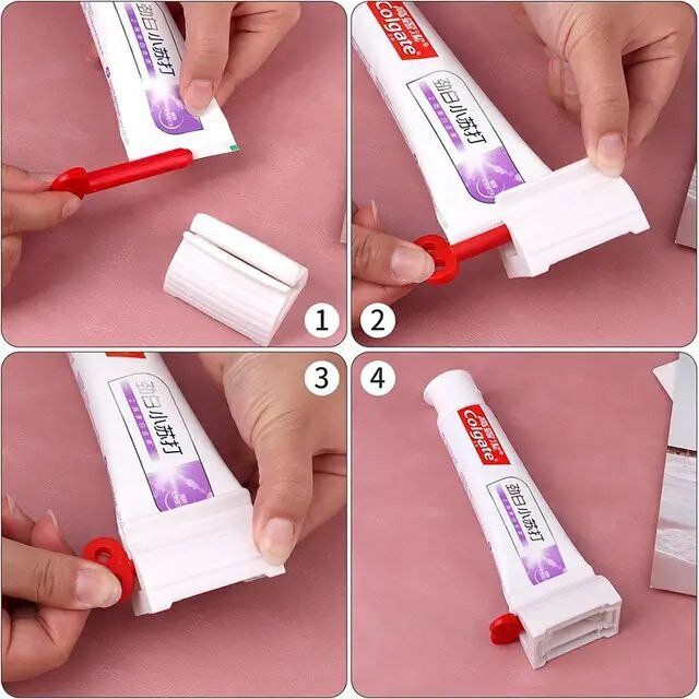 Пресс-дозатор для зубной пасты. Красный