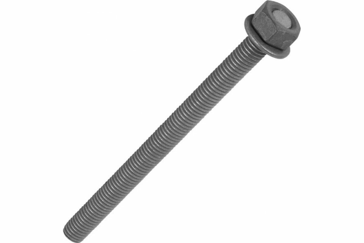 Анкерная шпилька с гайкой и шайбой европартнер 12x160мм покрытие ТДЦ, кл. пр 5.8, 10 шт. 0064 D