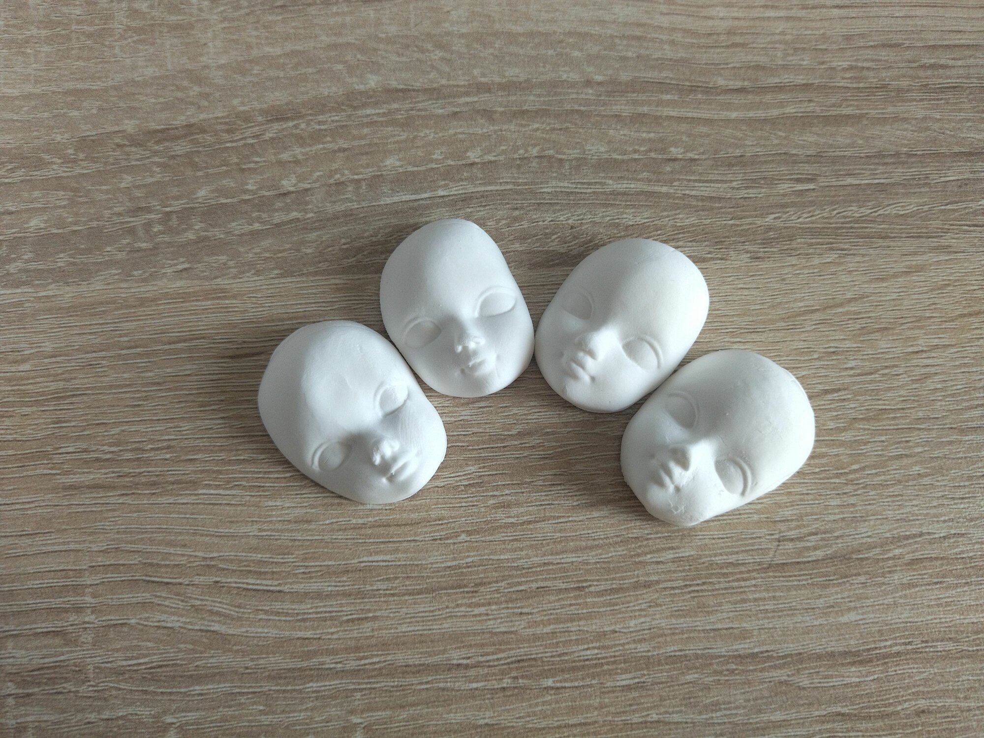 Набор лиц для ватной куклы. Личики для игрушек, 4 шт.