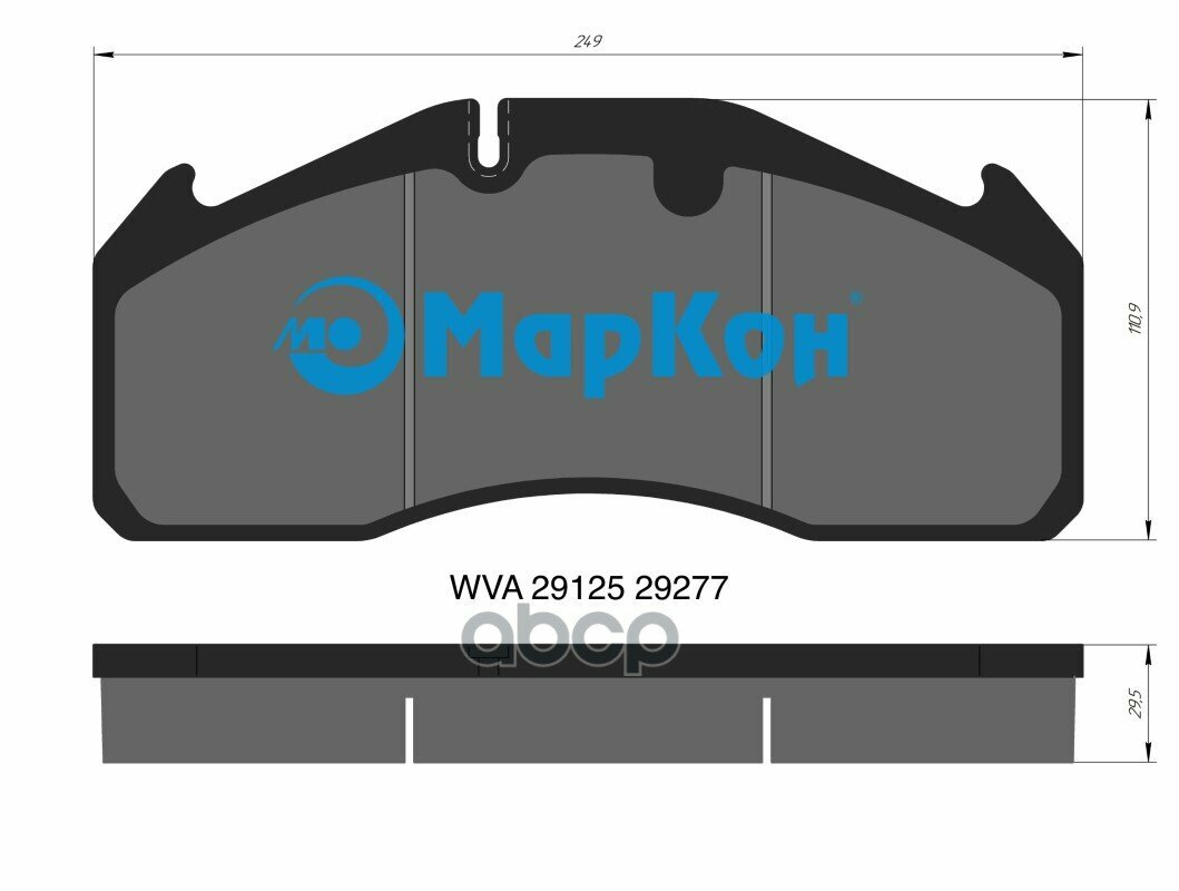 Колодки тормозные FR RR, 30300295 МарКон арт. 30300295