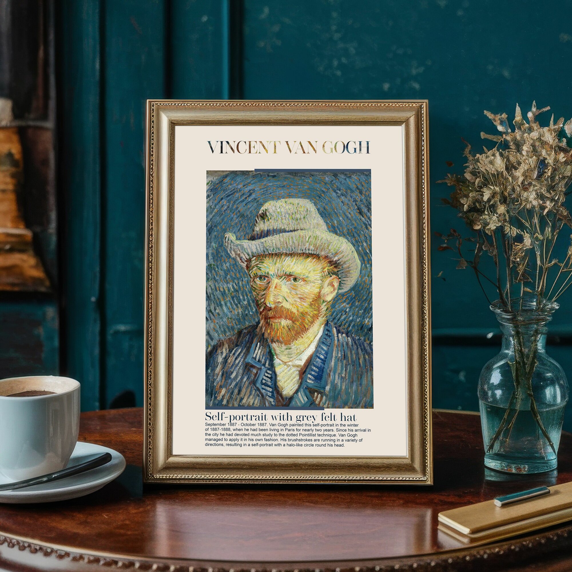 Винсент Ван Гог - Автопортрет в серой фетровой шляпе 50х70