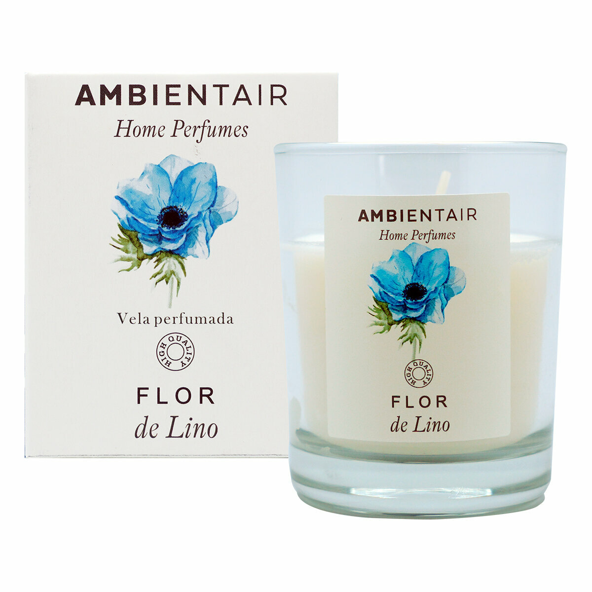 AMBIENTAIR ароматическая свеча в стакане 110 г Льняной цветок Flor de Lino VV001ALAP-OK61