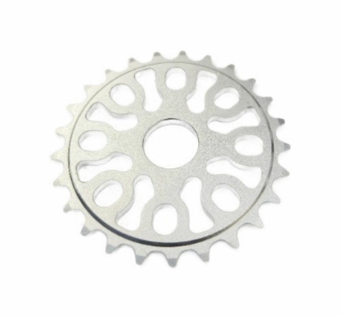 Звезда на bmx передняя 1/2"х1/8" 25Т алюминий, серебро