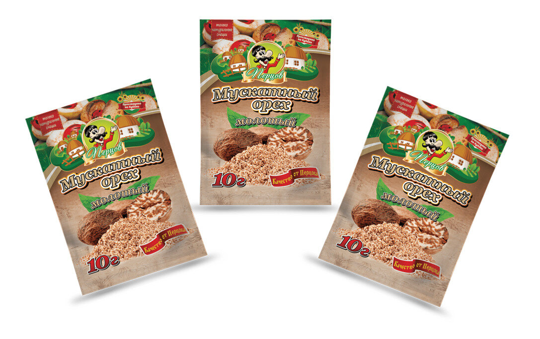 Мускатный орех молотый 10 грамм / 3 пачки