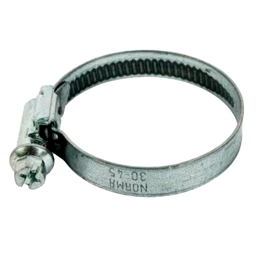 Хомут стяжной, нержавеющий, металлический, винтовой, червячный TORRO S 30-45/9 "NORMA" 1шт