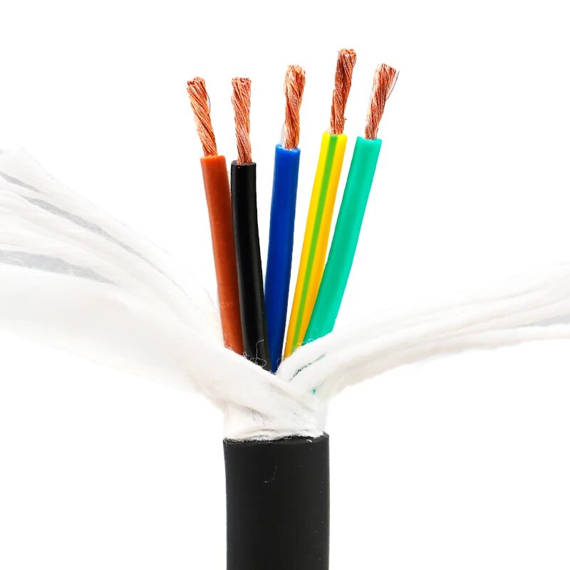 Кабель TRVV для тяговых цепей 2-8 жил 15-24 AWG 0.15mm 25AWG, 5core, 10 м