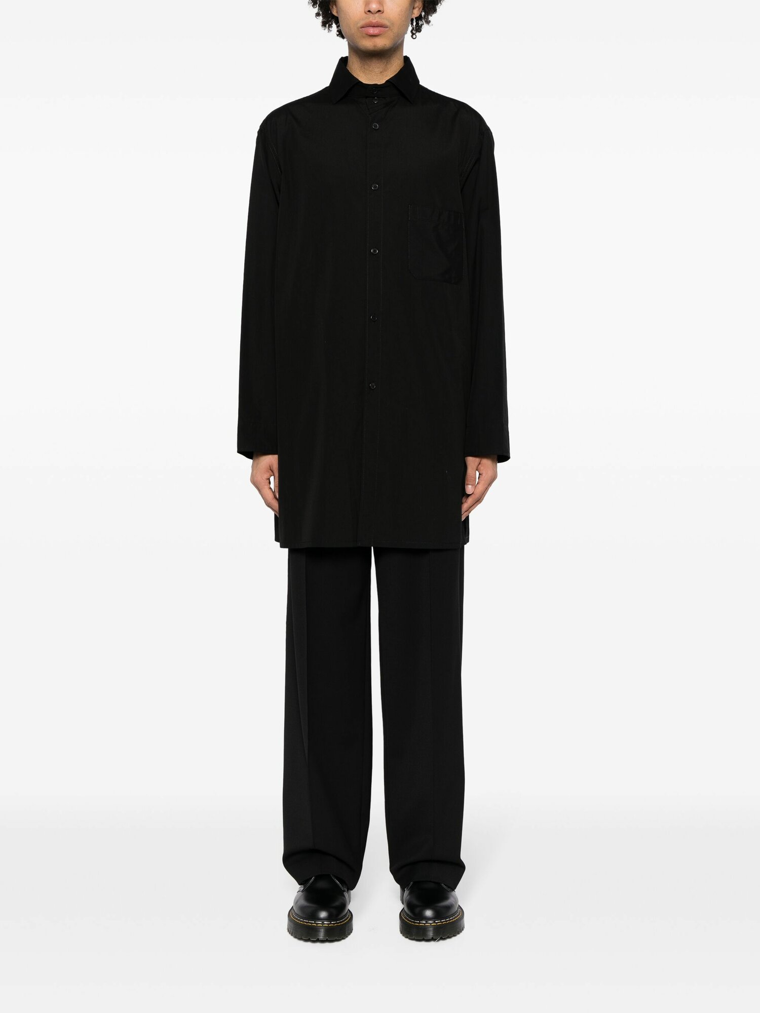 Рубашка Yohji Yamamoto, размер 2, black / black — фото 1