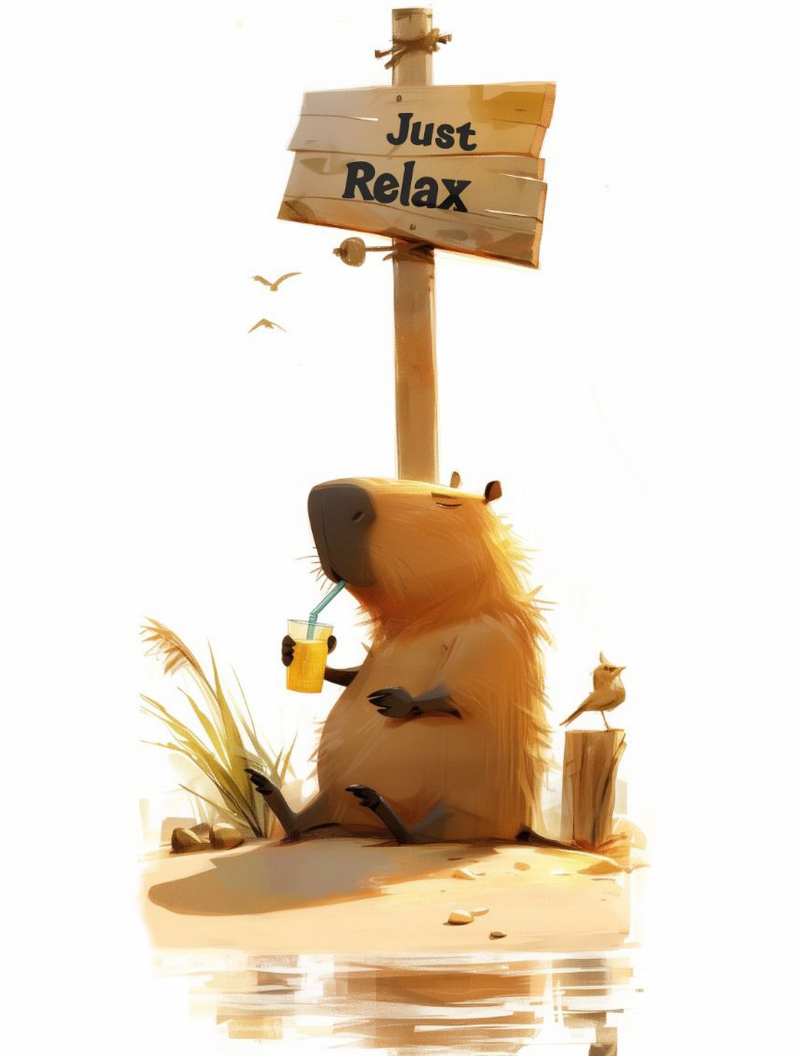 Картина по номерам "Капибара" 40х50 см, хлопковый холст на подрамнике, акрил, Hobby Home