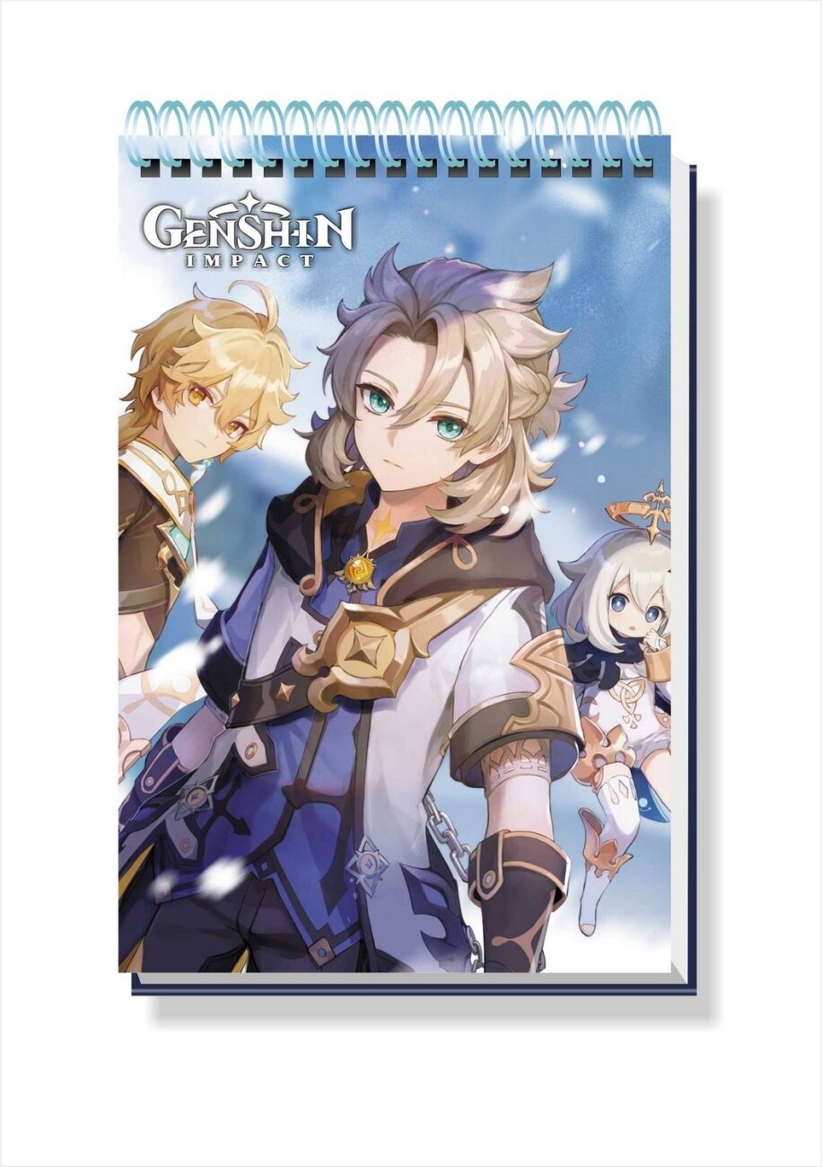 Блокнот Origami для творчества Геншин A5 Таинственные секреты, cо стикерами и переводными татуировками 08224