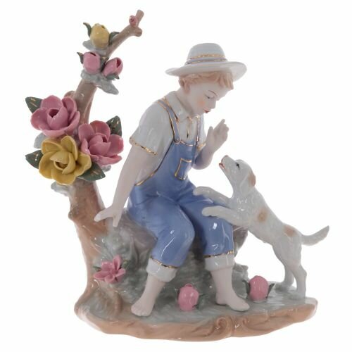 Фигурка Remeco Collection "Мальчик с собакой", 24,5х13х24 см (800427)