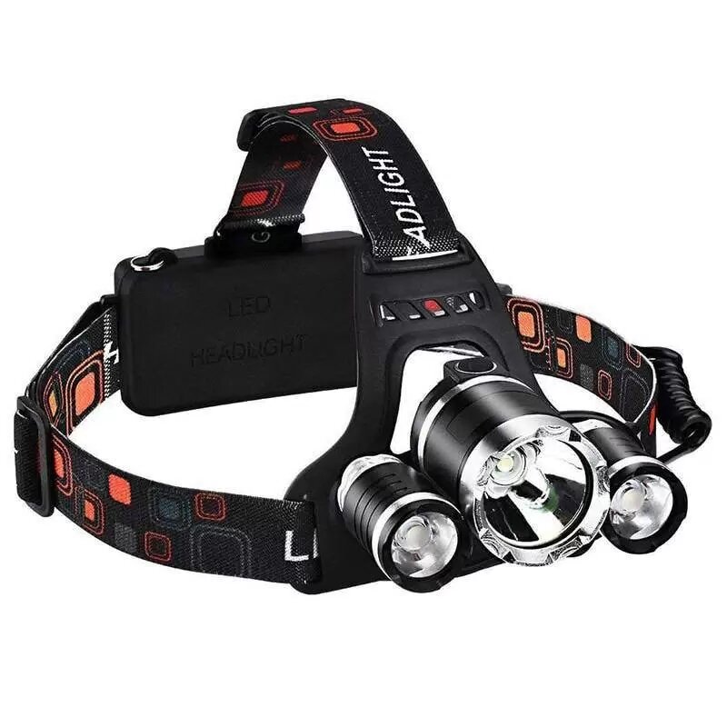 Туристический фонарь Headlamp High Power, разноцветный, 3 режима