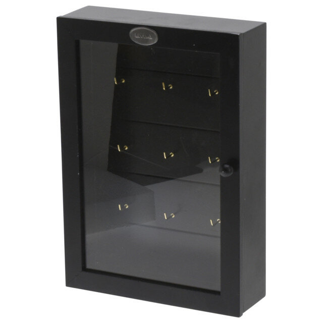 Ключница-шкафчик KOOPMAN, 19 х 6 х 27 см, дерево, цвет: черный