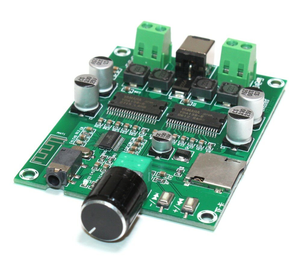 XH-A354, Стерео усилитель, YDA138-E 2х20W, TF Card, Blue-tooth 5.0, DC12V