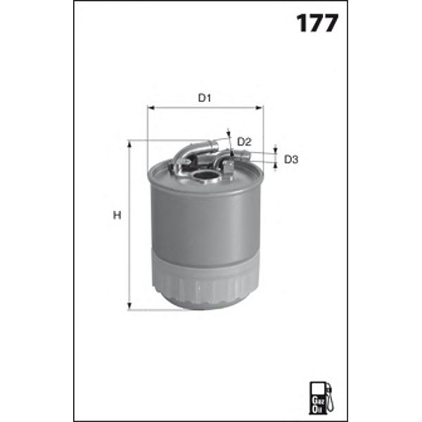 MECAFILTER ELG5433 (6510900852) фильтр топливный
