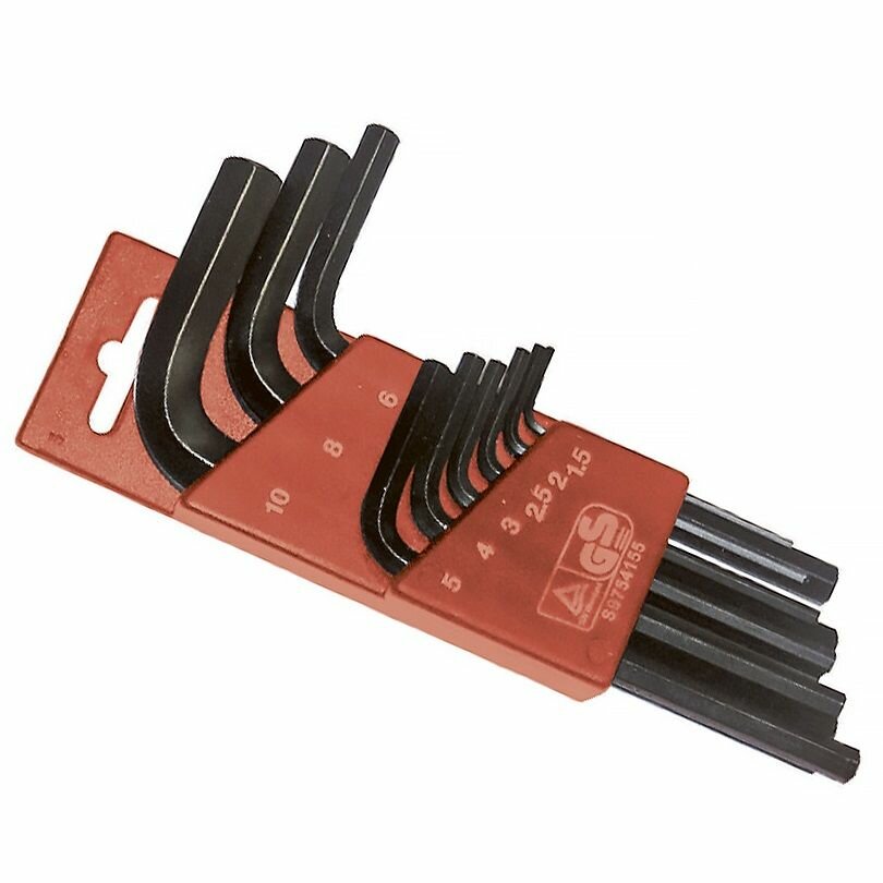 Набор торцовых внутренних шестигранных ключей 1,5 - 10 мм, 9 штук