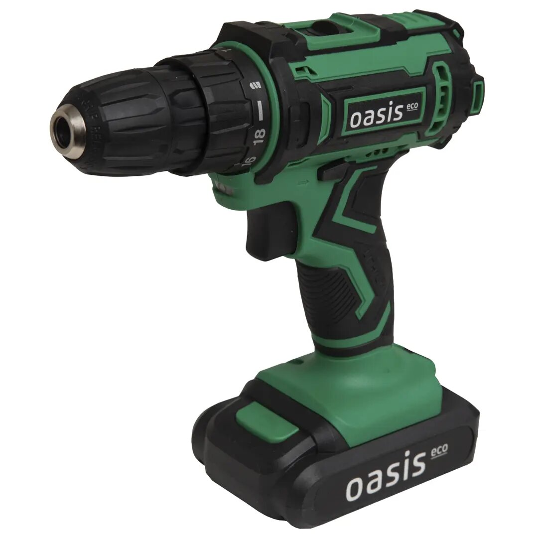 Дрель-шуруповерт аккумуляторная Oasis Eco ASB-18S, 18 В Li-ion 1.5 Ач