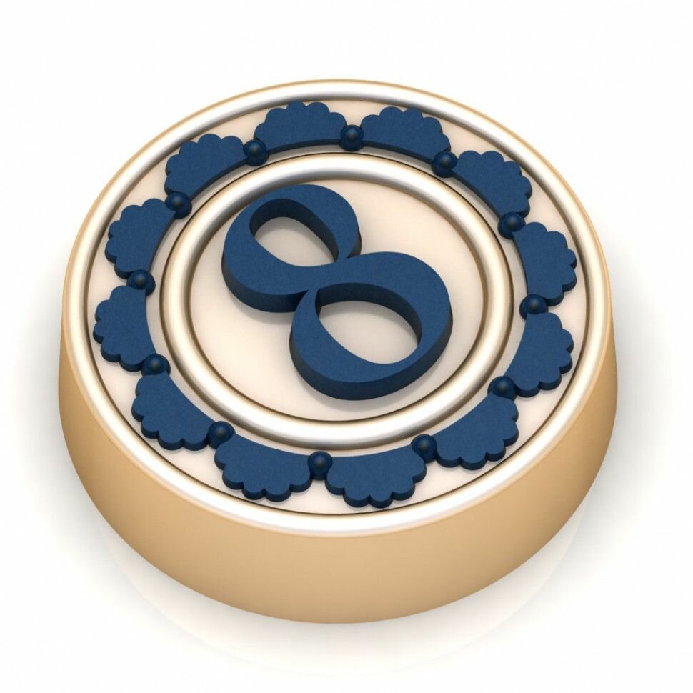 Восьмерка в круге - формочка пластиковая для изготовления мыла, шоколада и гипсовых отливок