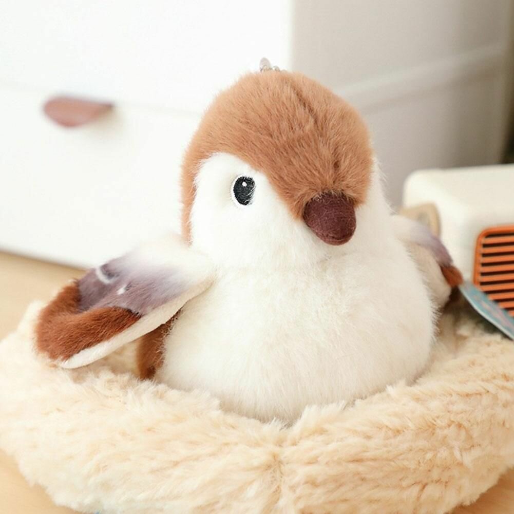 Мягкая игрушка-птичка плюшевый попугай-пингвин 11-12 см подвеска брелок подарок детям