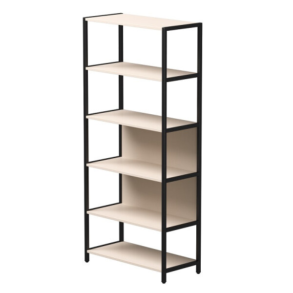 Стеллаж металлический сборный Everprof EVO 830х385x1840 Кашемир/Черный