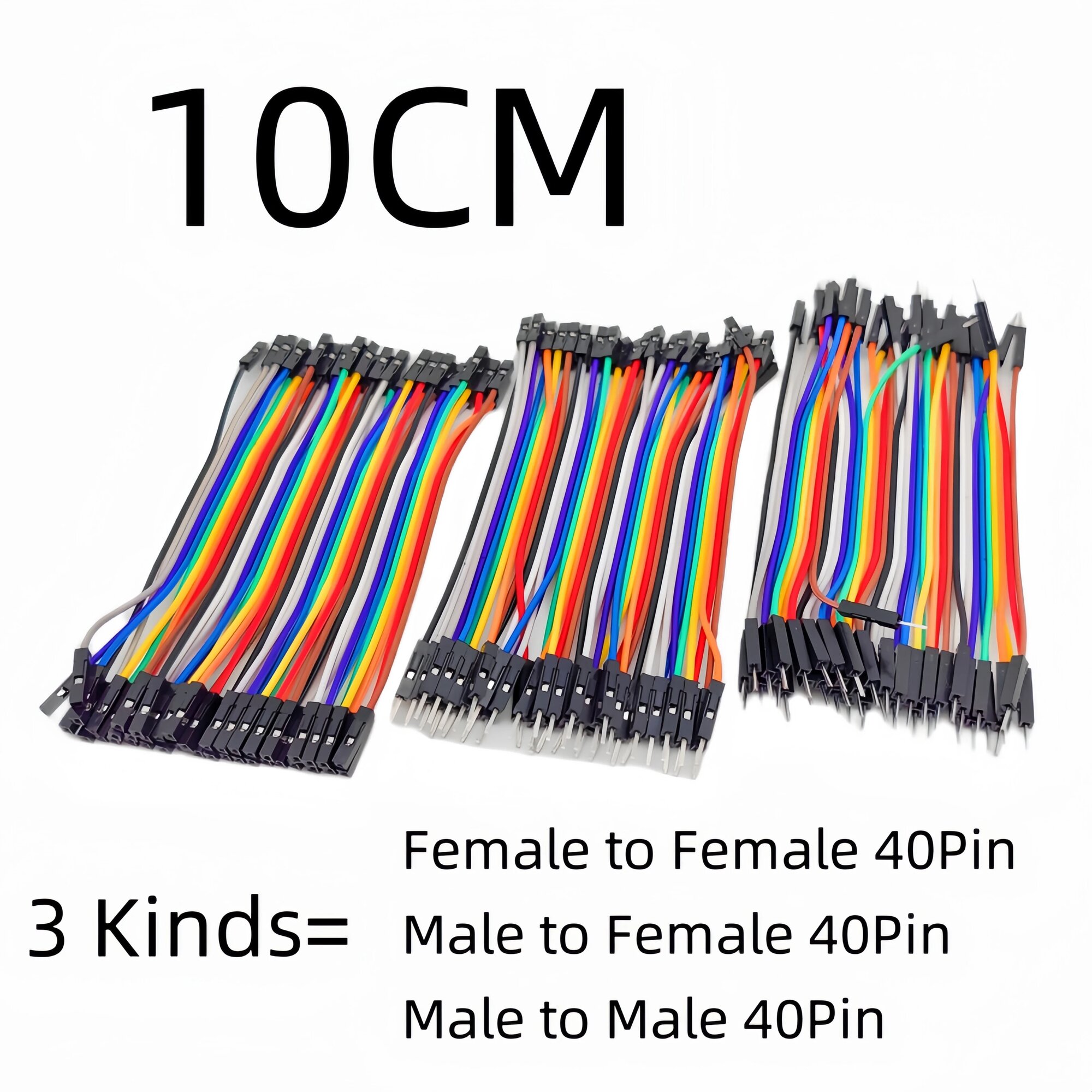 ENLINCA Перемычки Dupont 40-120 шт, 10-40 см, 40 pin 10cm 3kinds 120pcs