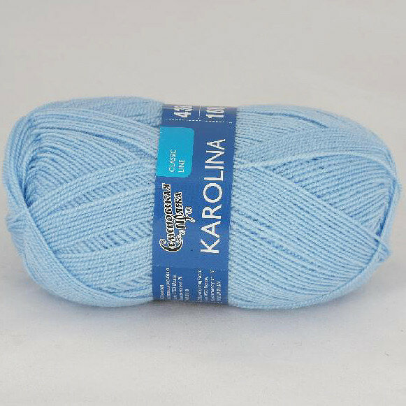 Пряжа Семеновская каролина 3 голубой (5 мотков)