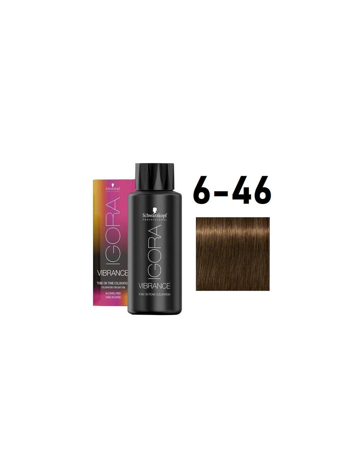 Schwarzkopf Professional Schwarzkopf Igora Vibrance 6-46 - Краситель тон-в-тон темный русый бежевый шоколадный 60 мл