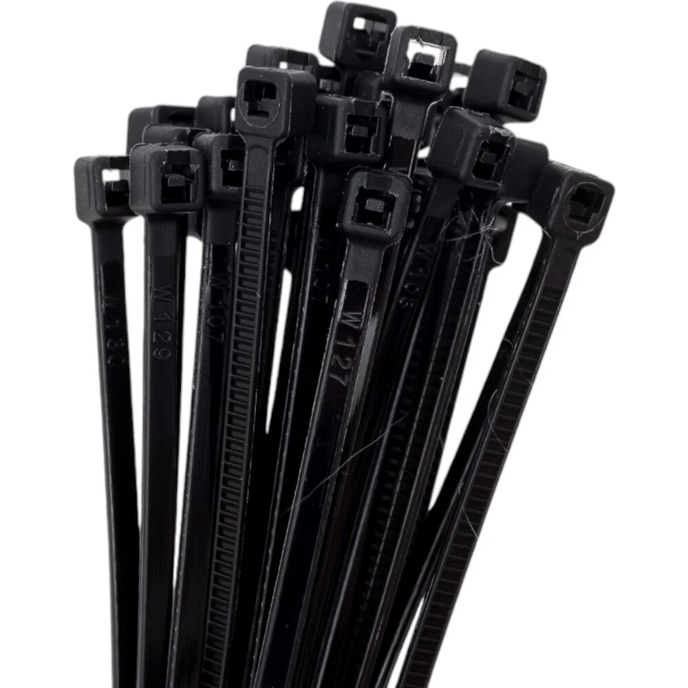 Нейлоновые стяжки HEADROCK черные, 3x200, 100 шт. 278-100-3200