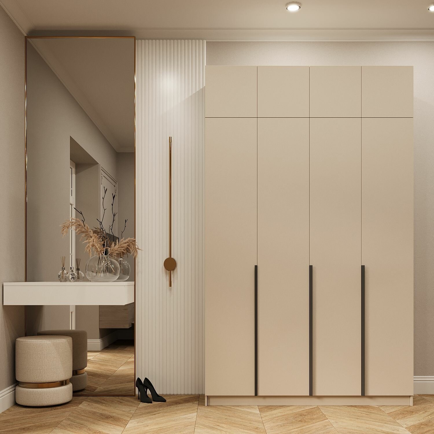 Шкаф распашной с антресолью ШК-5 1,6 / Бастион/ Арно Меланж ЛДСП с полками, штангой, для прихожей, гостиной, спальни 1601х506х2596 мебельный РАЙ