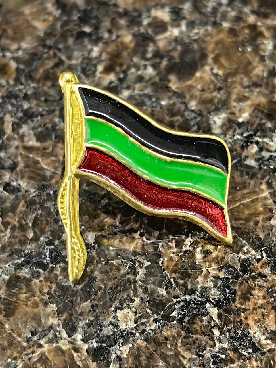 Знак фрачный флаг терское казачество на флагштоке